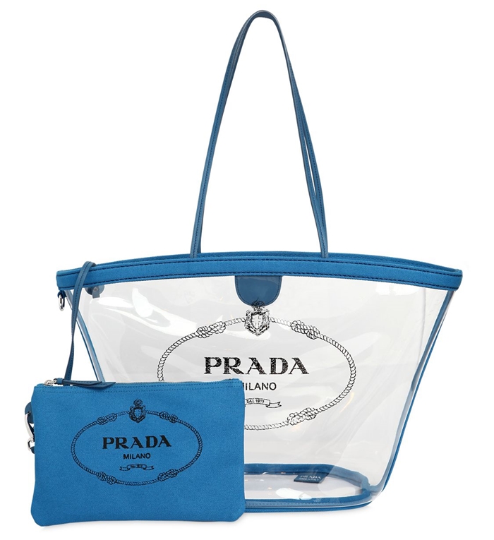 Prada Logo PVC Tote Bag - JEAB.com