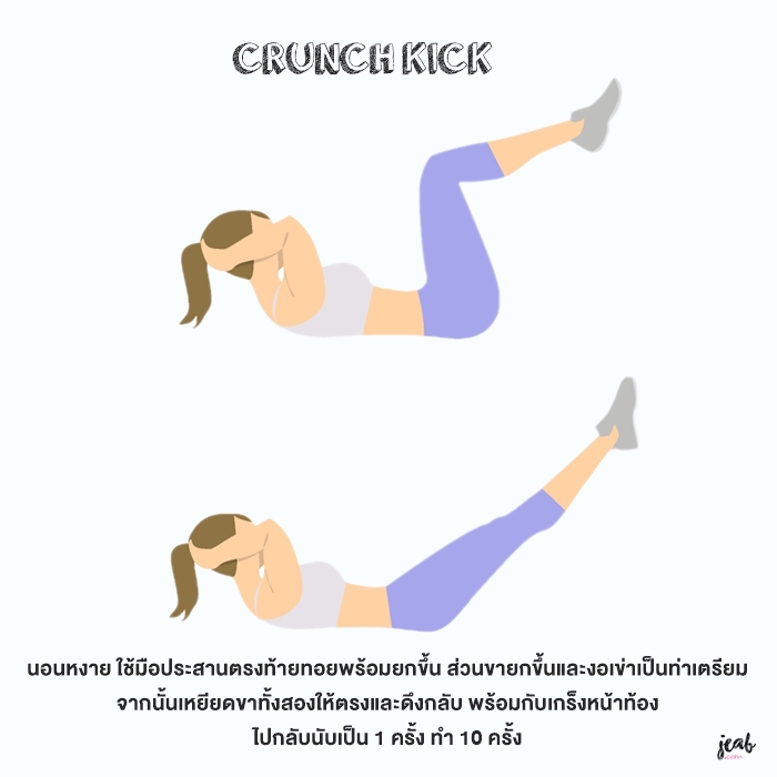 7 ท่าลดพุงที่ทำง่ายๆ โดยไม่ต้องใช้อุปกรณ์ - JEAB.com